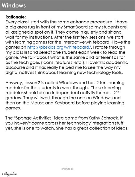 2nd Grade Technology Lessons And Activities