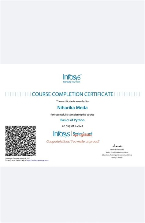 Completed A Course On Python Niharika Meda Posted On The Topic Linkedin