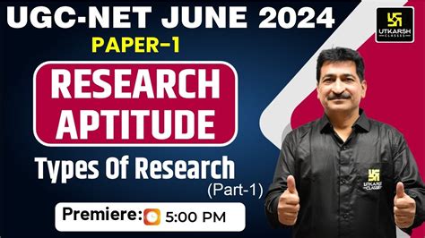 Research Aptitude UGC NET Types Of Research UGC NET Paper By Anil Sir Utkarsh UGC NET