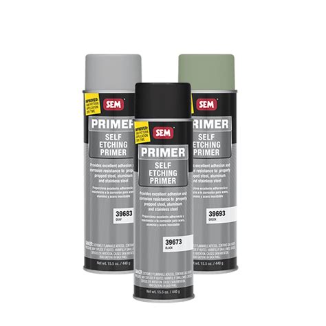 Sem Self Etching Primer Aerosol Choose Color Case Of 12 M2 Supply