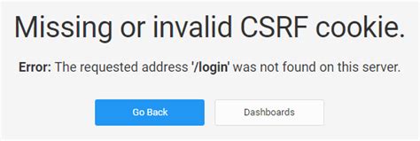 question missing or invalid csrf cookie forum installation eramba