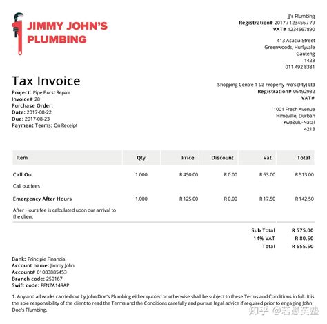 怎么阅读以及开具英文发票？ 知乎