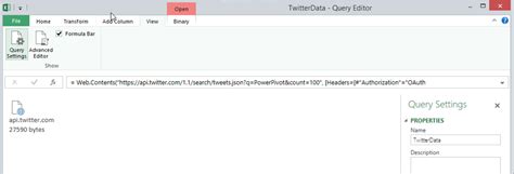 Getting Data Into Power Query With The Twitter Search Api How To Hack