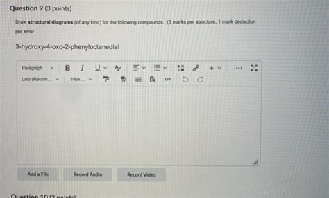 Solved Draw Structural Diagrams Of Any Kind For The Chegg