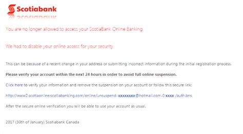 Metadata Consulting [dot] Ca Phishing Email Scotiabank Online Banking