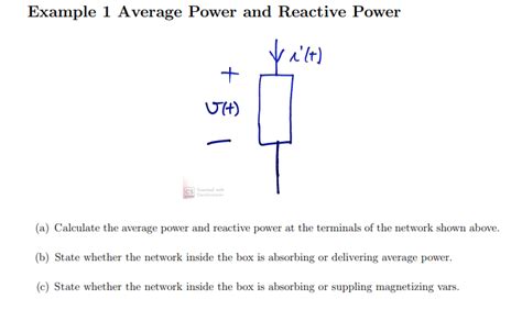 Solved Example Average Power And Reactive Power Valt Cs Chegg Com