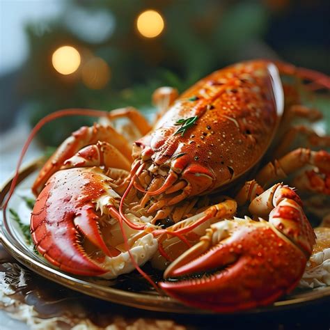 Delicious Fresh Cooked And Grilled Lobster Premium Ai Generated Image