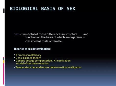 PPT Biological Basis Of Sex PowerPoint Presentation Free Download ID
