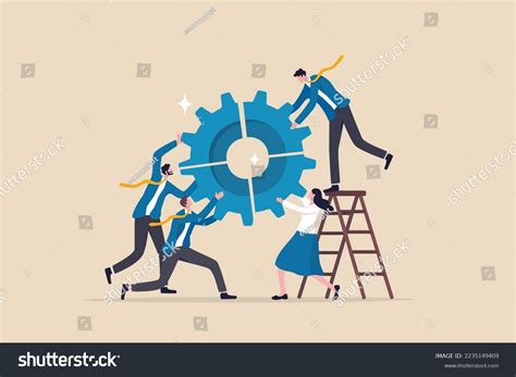 Business Integration Partnership Get Solution Connection Stock Vector