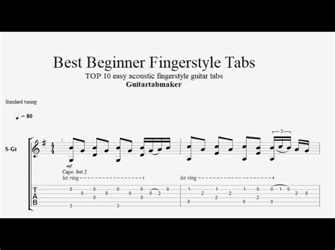 Fingerstyle Guitar Tablature
