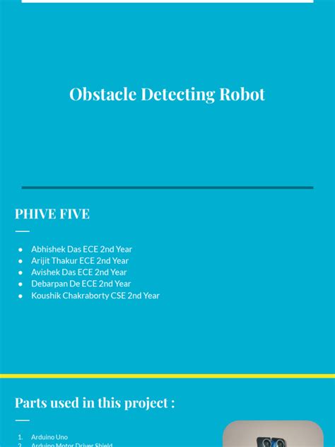 obstacle detecting robot pdf robot robotics