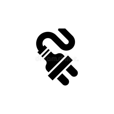 Power Cable Vector Icon Computer Component Icon Solid Style Perfect Use For Logo Presentation