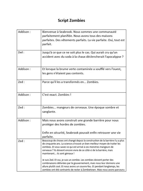 Finale Du Script Zombies Pdf