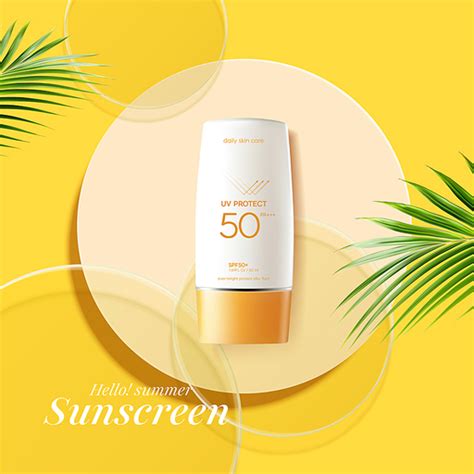 유토이미지 피부보호를 위한 여름 자외선 차단제 화장품 목업026