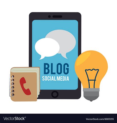 Blog And Blogger Social Media Design Royalty Free Vector