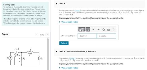 Solved Part A Learning Goal To Analyze An RL Circuit To Chegg