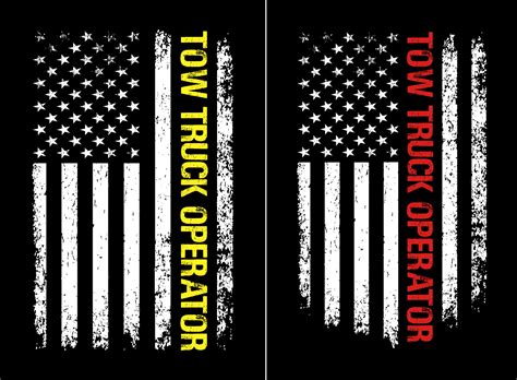 Patriotic Tow Truck Operator Flag Design Graphic By Flag Station