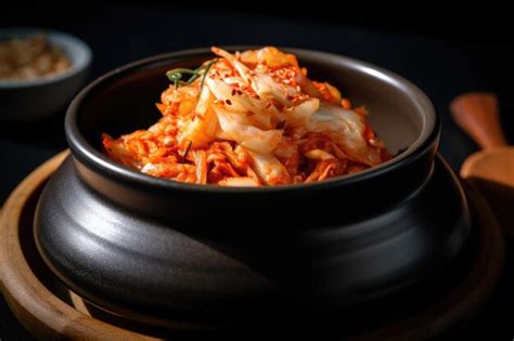 premium ai image a bowl of kimchi ready to be served with a variety