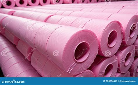 Roll Pink Insulation Stock Illustration Illustration Of Organized