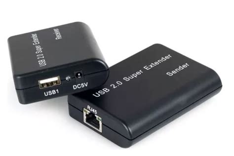Extensor Usb 100 Metros Via Rj45 Alta Velocidade 4 Portas Usb 2 0 Recifetronic