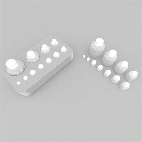 실험실 교정 무게 세트 1 3d 모델 10 Max Obj Unknown Free3d