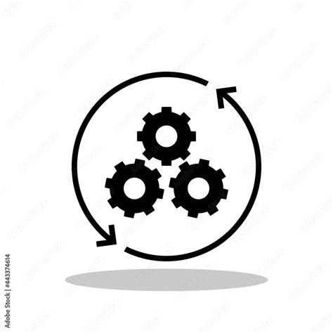 Workflow Icon In Flat Style Operation Process Symbol For Your Web Site Design Logo App UI