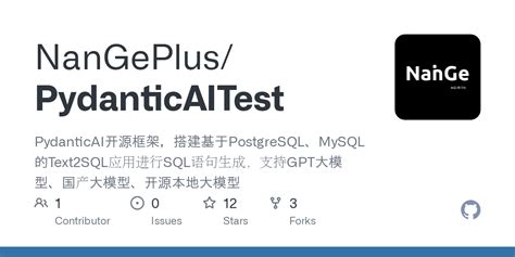 Github Nangeplus Pydanticaitest Pydanticai Postgresqlmysql Text Sql Sql Gpt