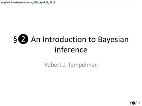 Ppt § An Introduction To Bayesian Inference Powerpoint Presentation