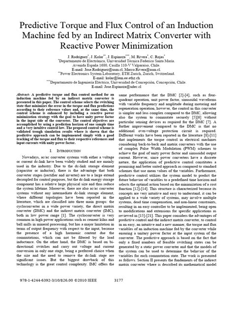 Predictive Torque And Flux Control Of An Pdf Rectifier Power Electronics
