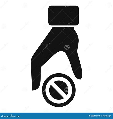 Hand Stop Theft Icon Simple Vector Secure Robbery Stock Illustration Illustration Of Software