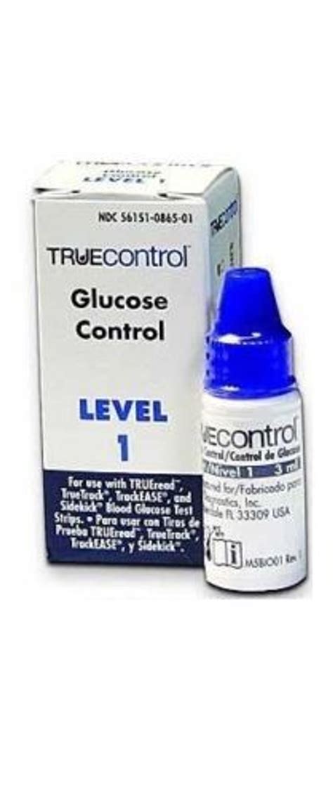 Truecontrol Glucose Control Solution Range Level 1