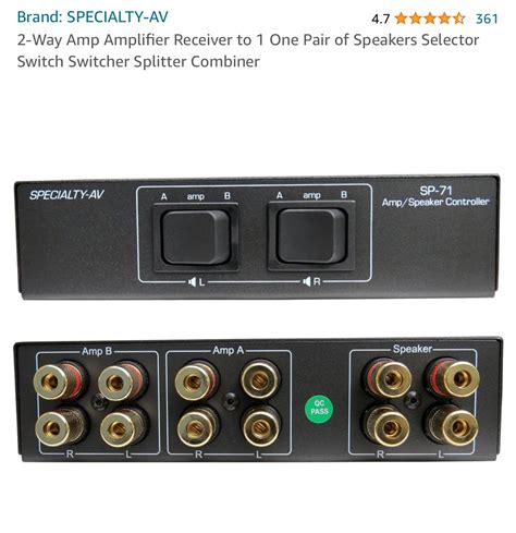 Speaker Selection Switch Question DiyAudio