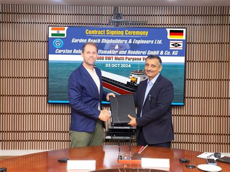 Garden Reach Shipbuilders And Engineers Ltd News Grse Signs Contract For 5th Of 08 Multi