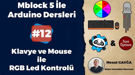 mblock 5 ile arduino dersleri ders12 klavye ve mouse ile rgb led