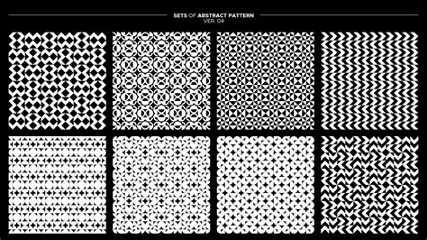 Collection Of Abstract Shape Seamless Pattern Design Geometric Pattern Template 19549062 Vector
