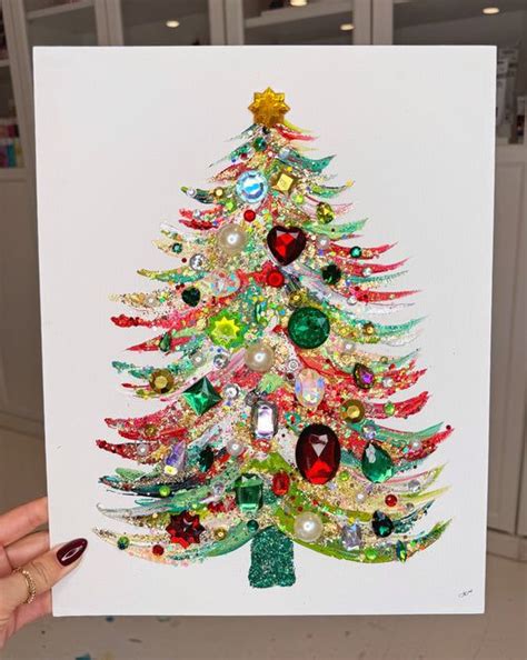 Christmas Tree Chels Made Christmas Card Art Xmas Crafts