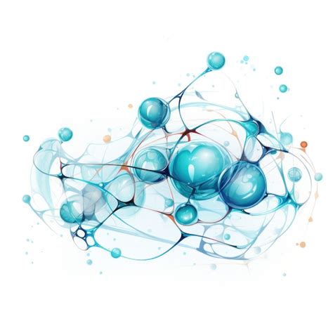 Premium Photo Atom Molecule Structure Liquid White Background