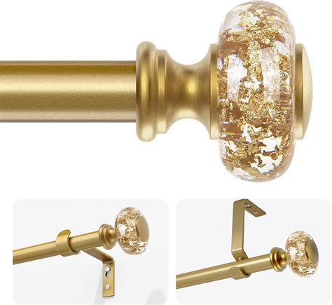 Gold Curtain Rods For Windows 66 120 Inch 1 Inch
