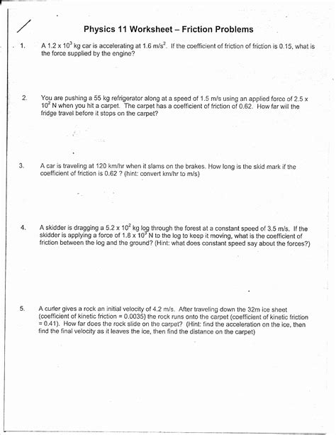 50 Kinematics Practice Problems Worksheet