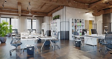 현대적인 로프트 사무실 인테리어 3d 렌더링 디자인 개념 사진 Unsplash의 실내 이미지