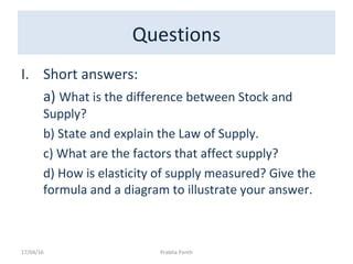 Analysis Of Supply PPT