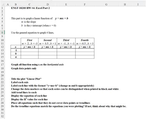 Solved This Part Is To Graph A Linear Function Of Y Mx B M Chegg Com
