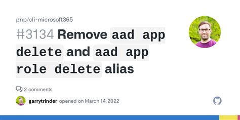 Remove `aad App Delete` And `aad App Role Delete` Alias · Issue 3134 · Pnpcli Microsoft365