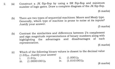 Solved 2 A Construct A Jk Flip Flop By Using A Sr