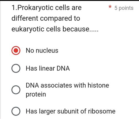 1Prokaryotic Cells Are 5 Points Different StudyX