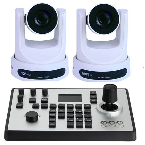 دوربین پخش شبکه Ptzoptics 30x Ndi سفید ، 2 بسته Ptzoptics Ptjoy G4