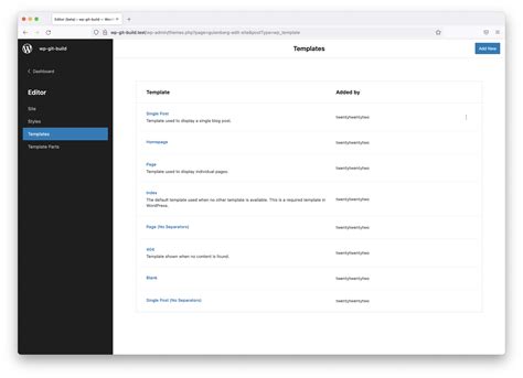 Site Editor Use In Templates List Page · Issue 36702 · Wordpressgutenberg · Github