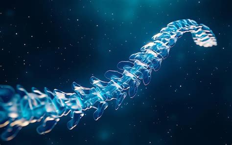 Premium Photo A Worm Is Moving Along A Blue Background With A Blue
