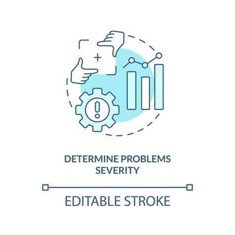 Define Problems Severity Turquoise Concept Icon Rating Usability Problems Abstract Idea Thin