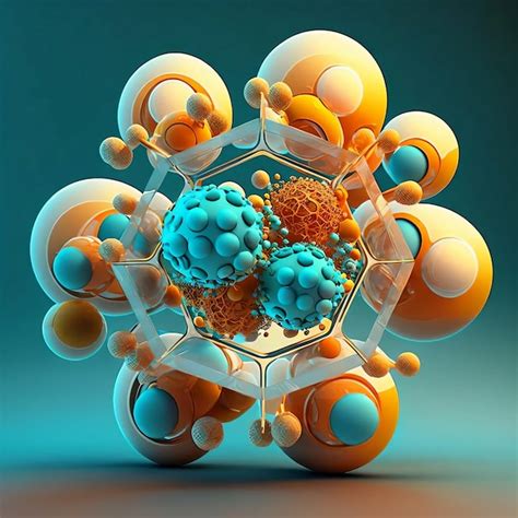 Premium Photo Abstract Collage Of Nanoparticles And Molecules
